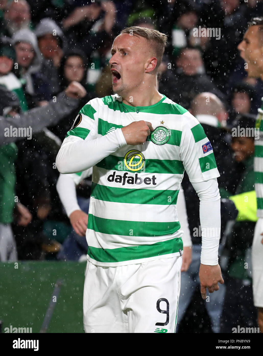 Celtic's Leigh Griffiths celebrates scoring his side's first goal of ...