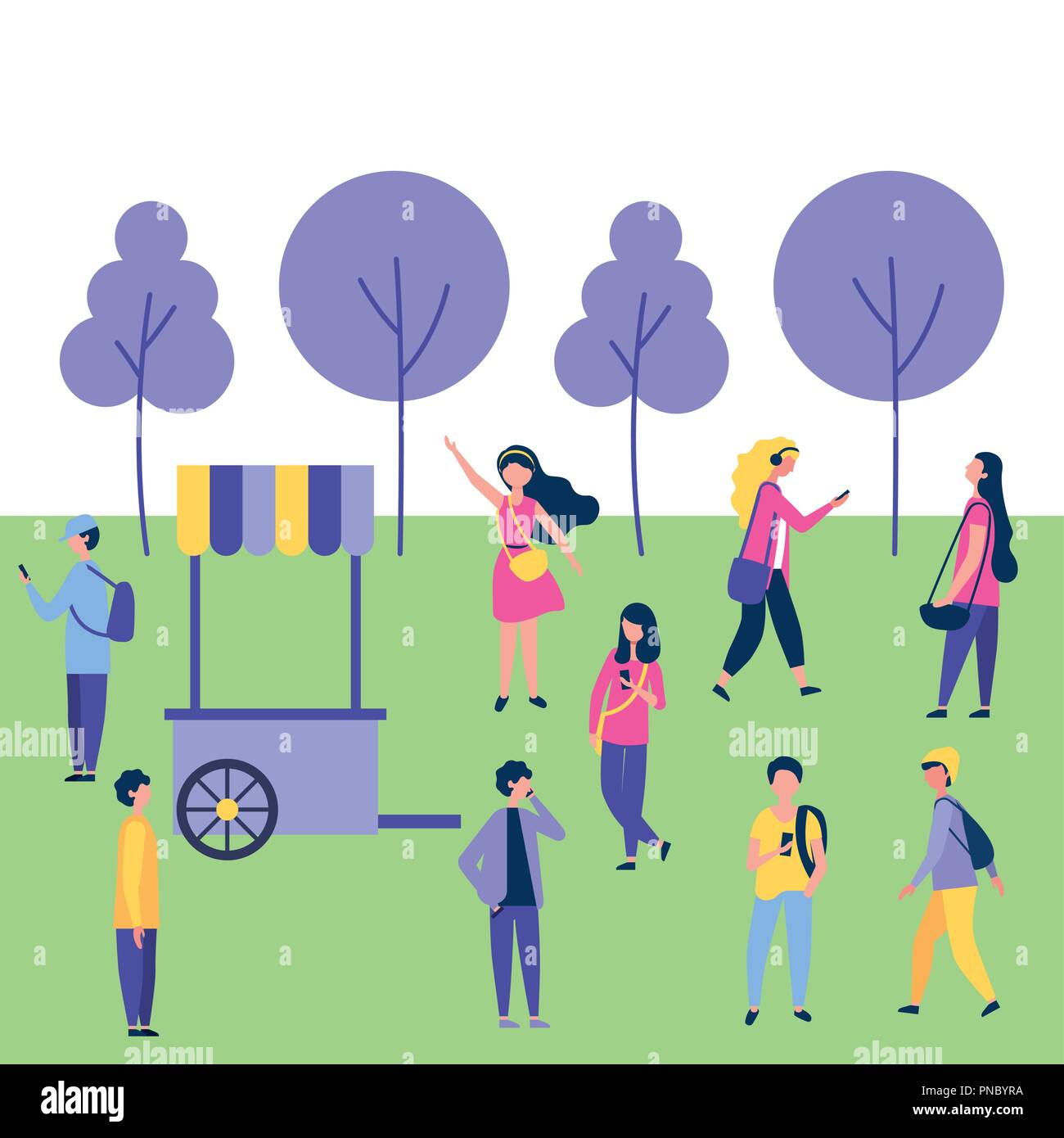people outdoor activities Stock Vector Image & Art - Alamy