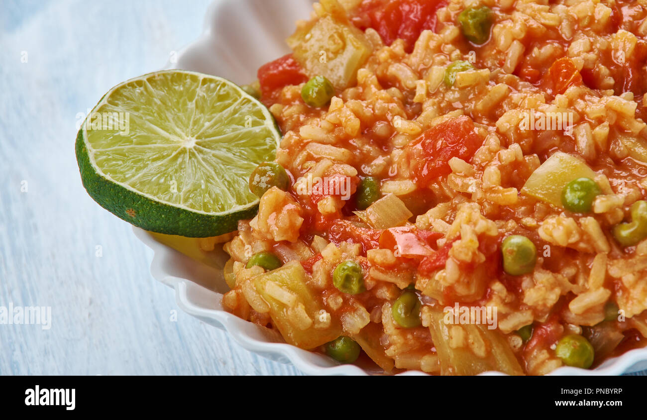 Thakkali Sadam - Spicy Tomato Rice, South Indian Style Stock Photo - Alamy