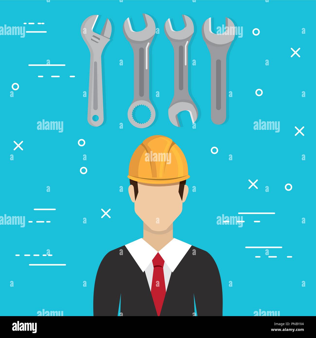 engineer character with construction equipment Stock Vector Image & Art ...