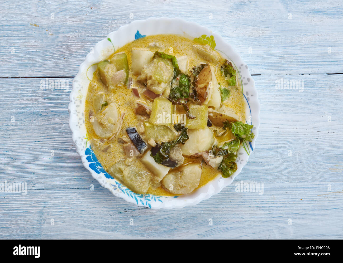 soya chunks vegetable kurma, mixed vegetables in a coconut based curry ...