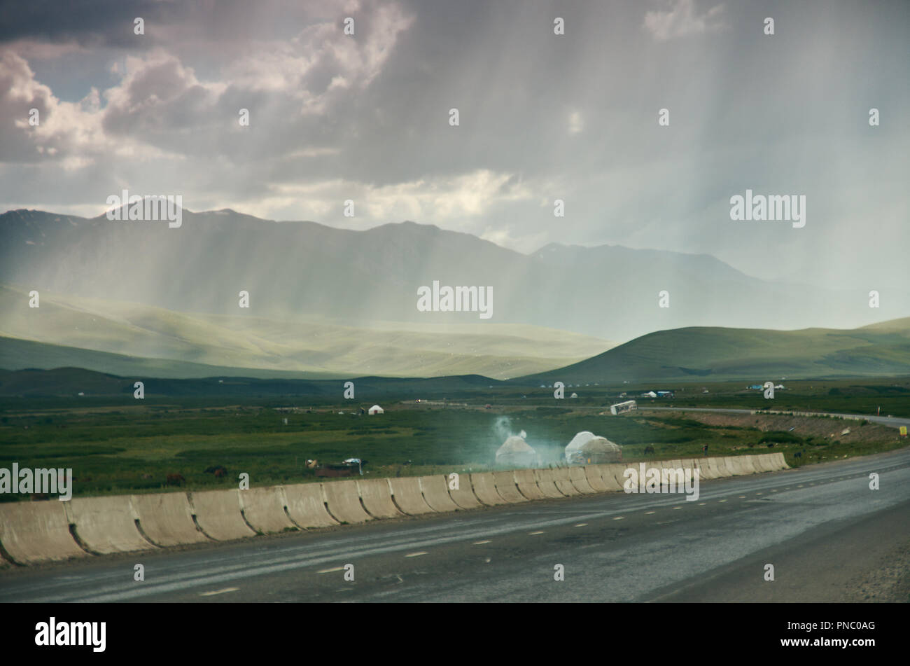 Suusamyr Valley , Mountain landscape. Kyrgyzstan Stock Photo - Alamy