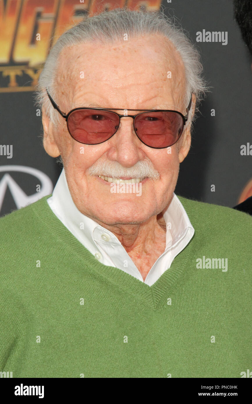 Stan Lee at the World Premiere of Marvel Studios' "Avengers: Infinity ...