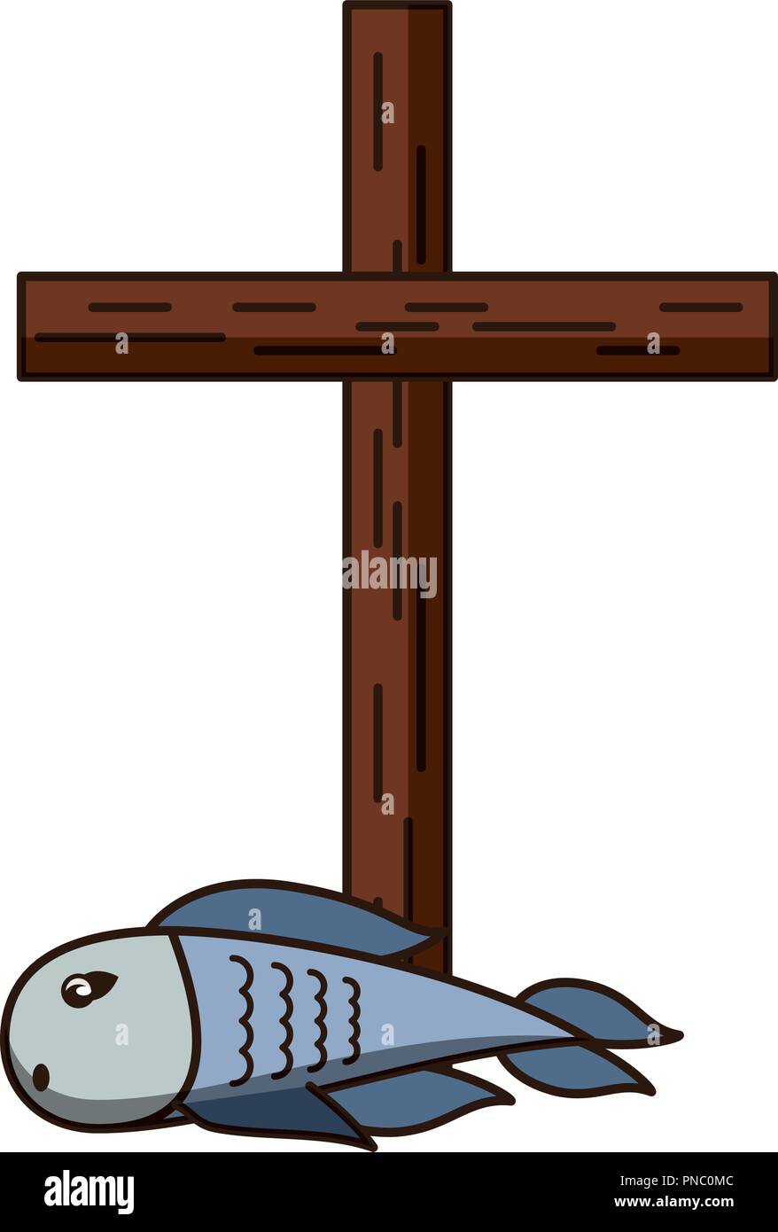 Christian cross and fish Stock Vector Image & Art - Alamy