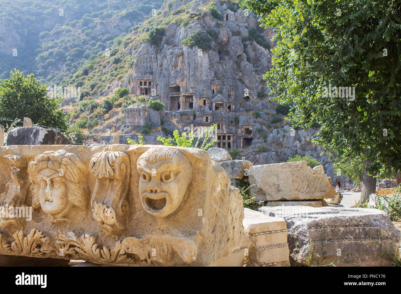 Breathtaking ruins of The ancient town of Myra in in the Lycia region ...