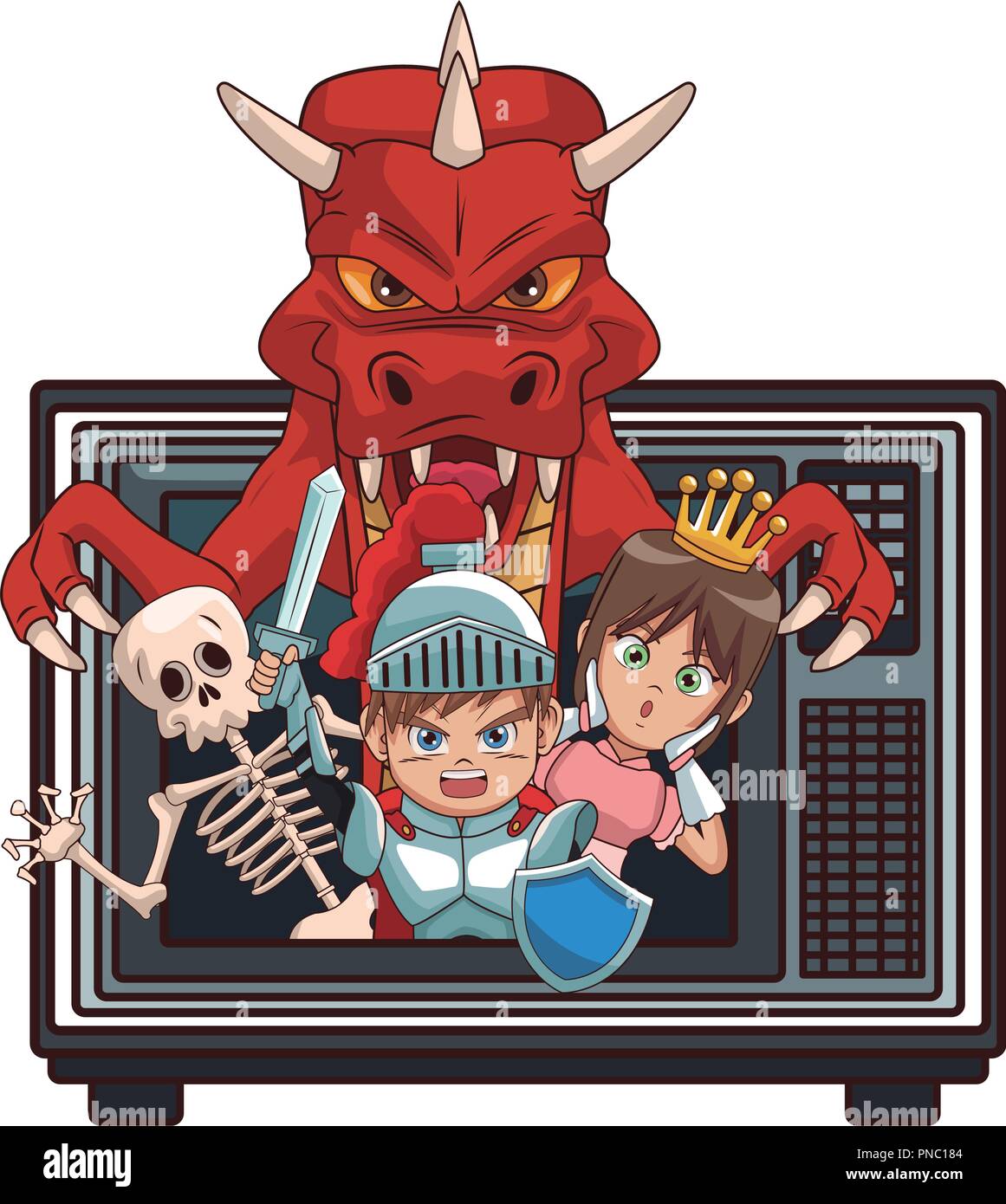 Retro computer game characters hi-res stock photography and images - Alamy