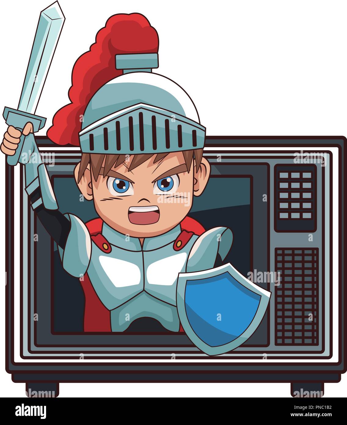 Warrior videogame cartoon Stock Vector Image & Art - Alamy