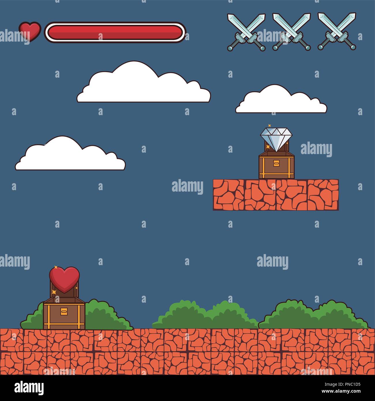 Virtual scenery Stock Vector Images - Alamy