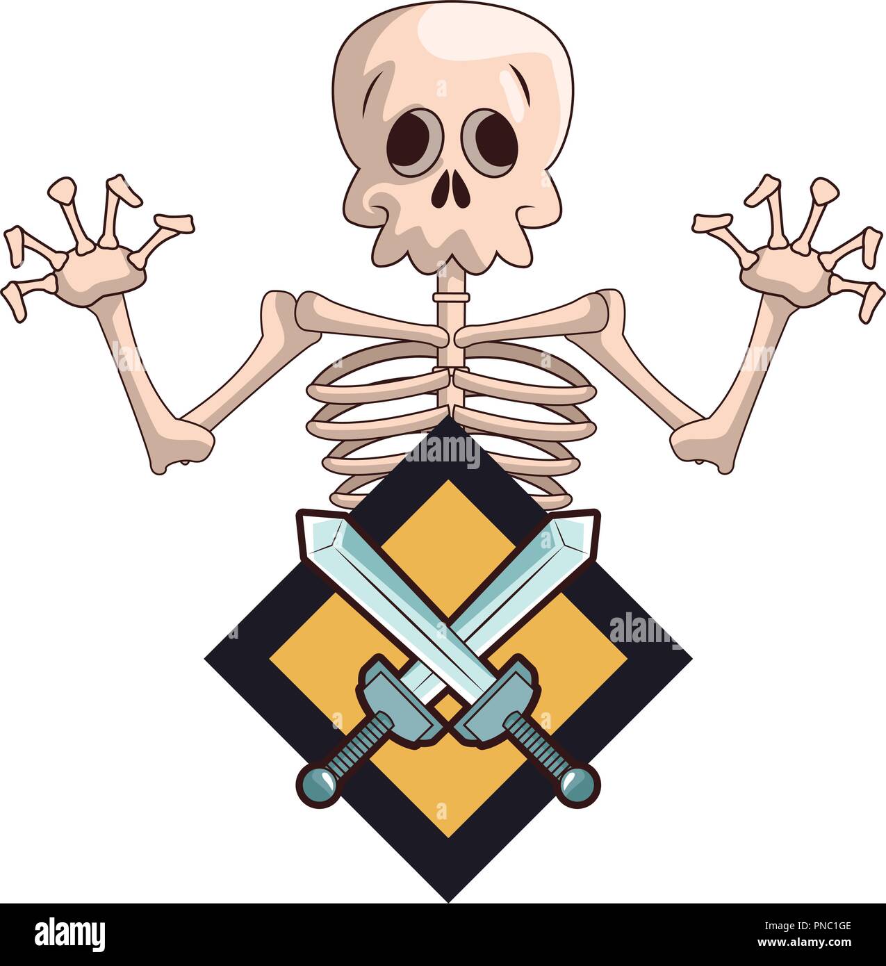 Skull videogame cartoon Stock Vector Image & Art - Alamy