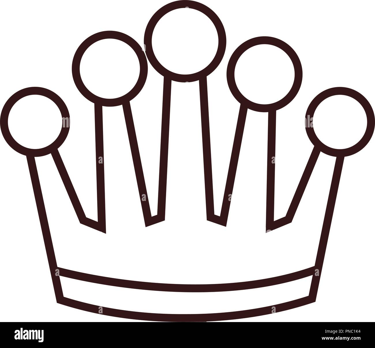 Crown cartoon isolated in black and white Stock Vector Image & Art - Alamy