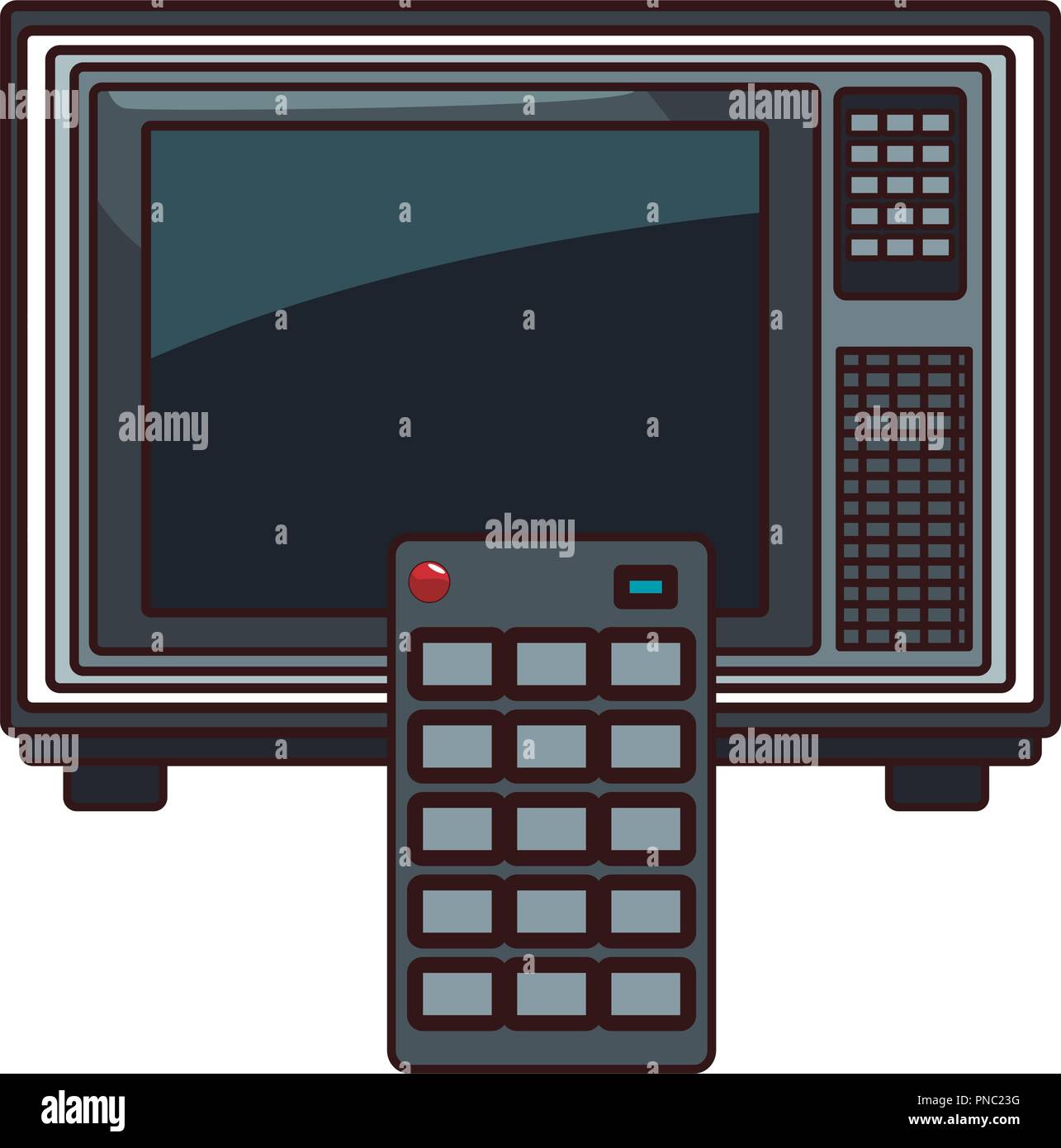Old tv remote retro Stock Vector Images - Alamy
