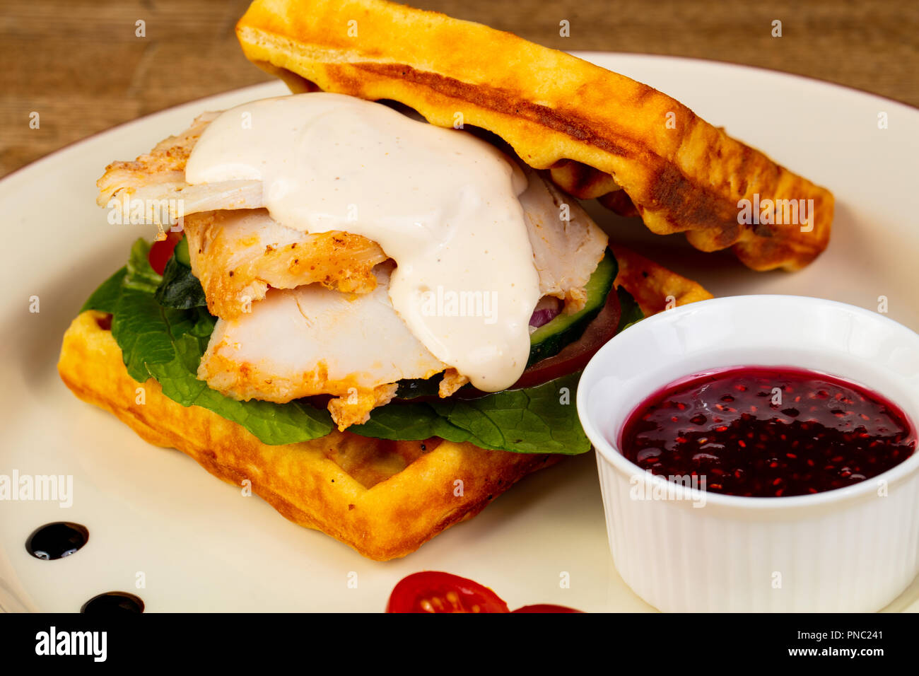 Wafer chicken salad hi-res stock photography and images - Alamy
