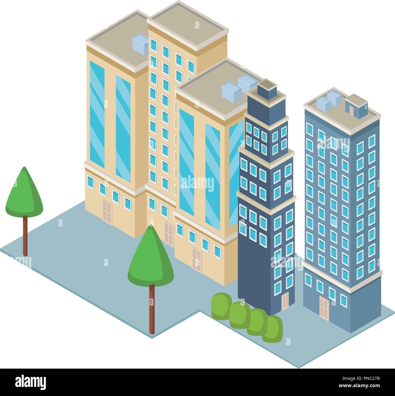 Windows of the office buildings Cut Out Stock Images & Pictures - Alamy