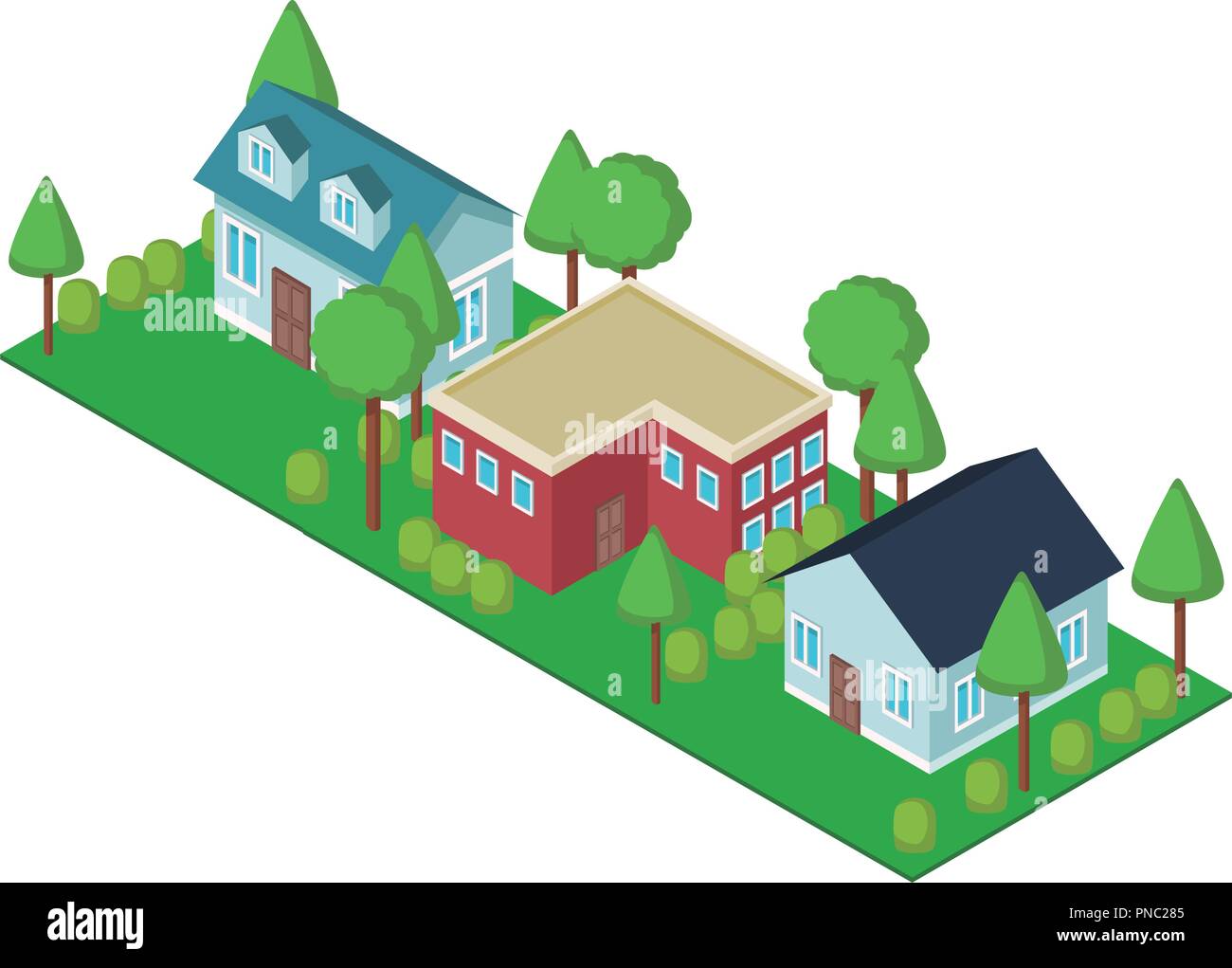 Buildings residences Stock Vector Images - Alamy