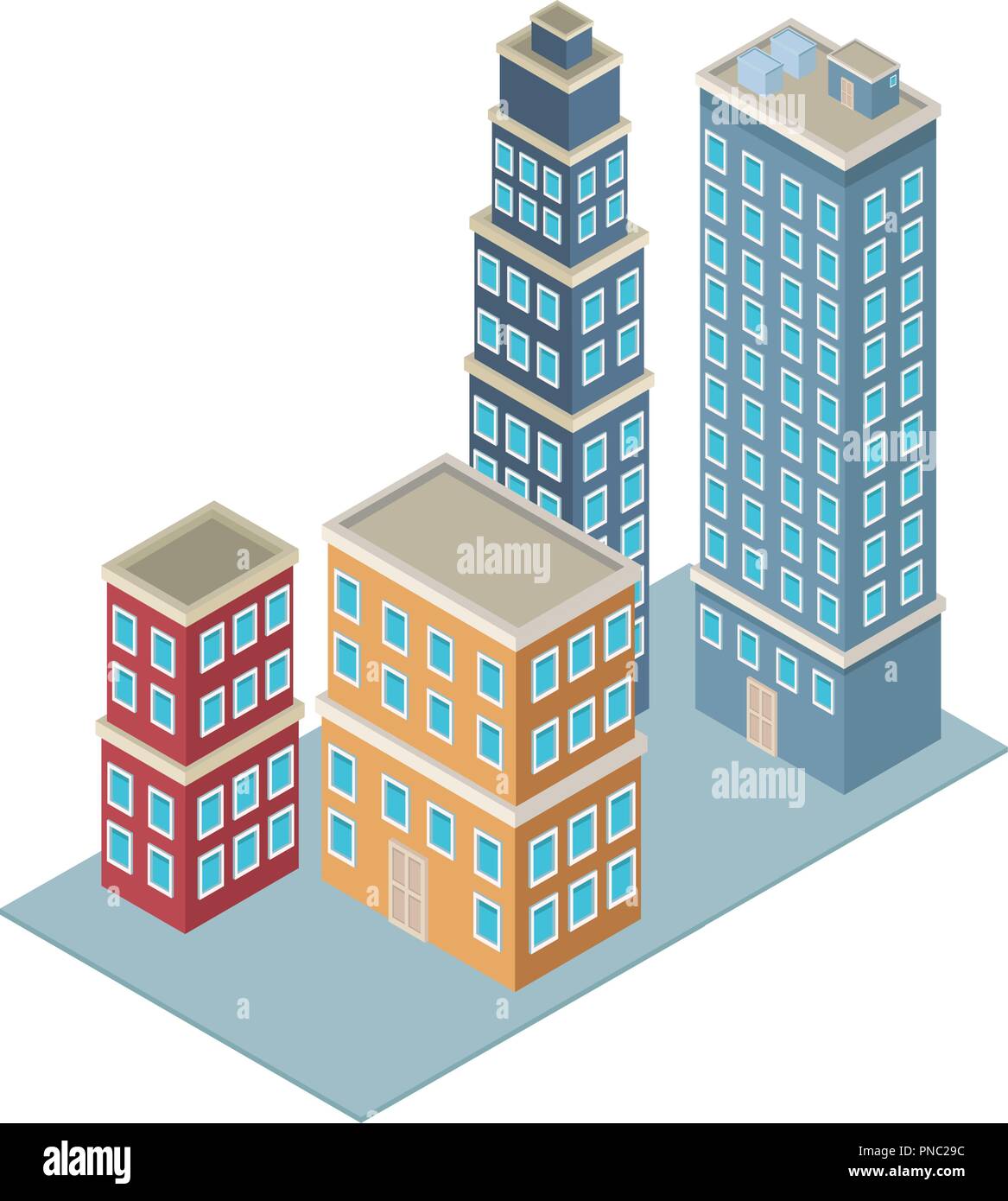 Company buildings isometric Stock Vector Image & Art - Alamy