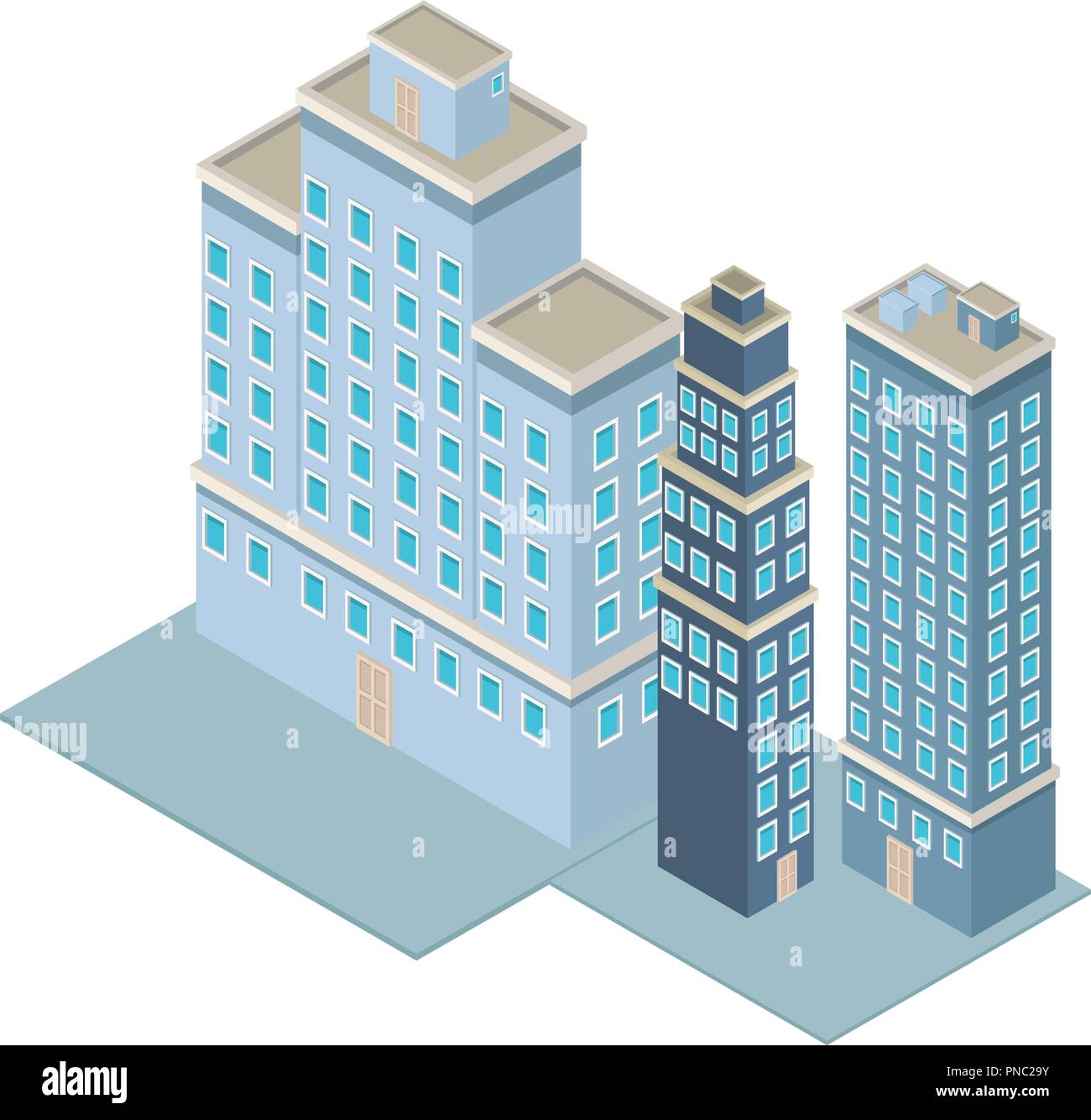 Windows of the office buildings Cut Out Stock Images & Pictures - Alamy