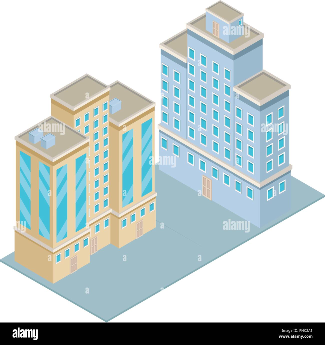 Windows of the office buildings Cut Out Stock Images & Pictures - Alamy