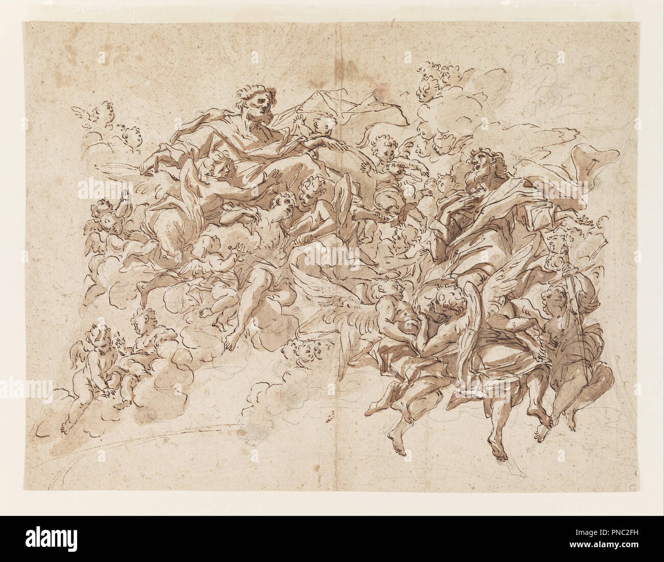 Apotheosis of a Saint. Date/Period: Ca. 1750. Drawing. Pen and brown ...