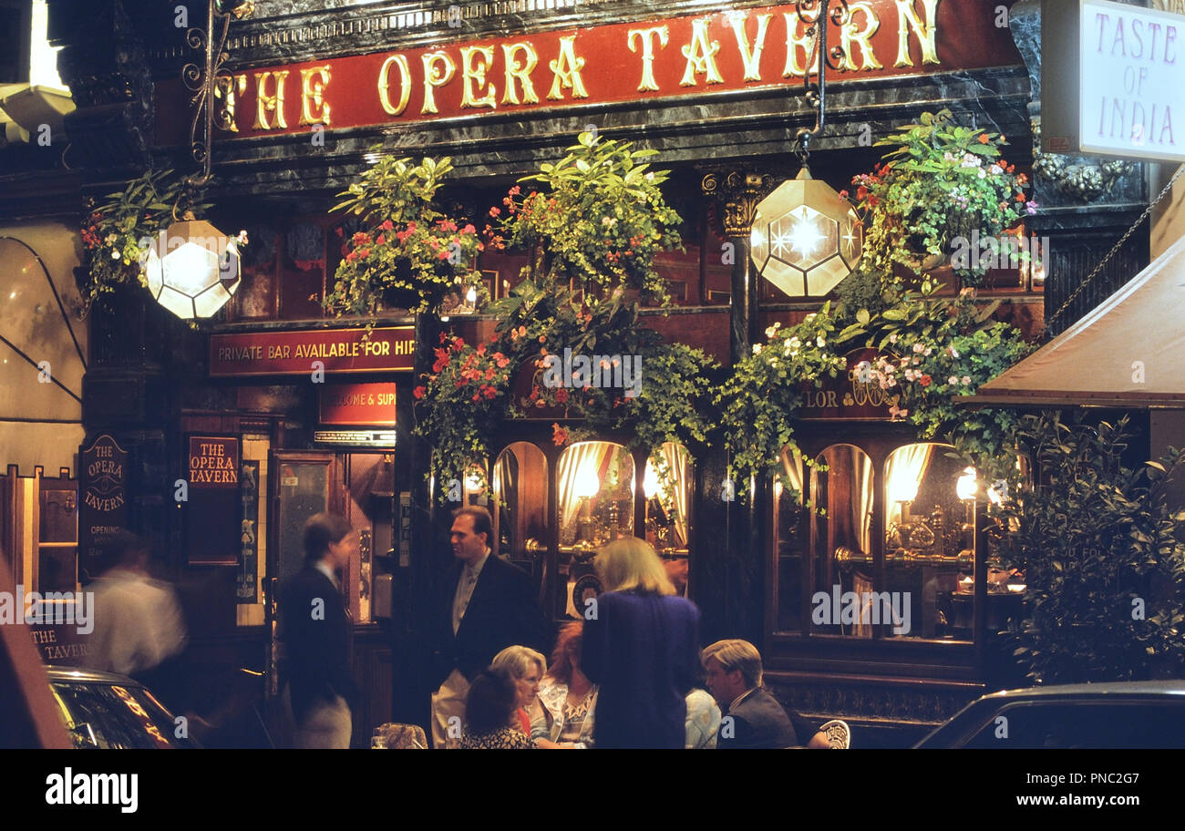 The Opera Tavern, Covent garden, London, England, Uk. Circa 1980's ...