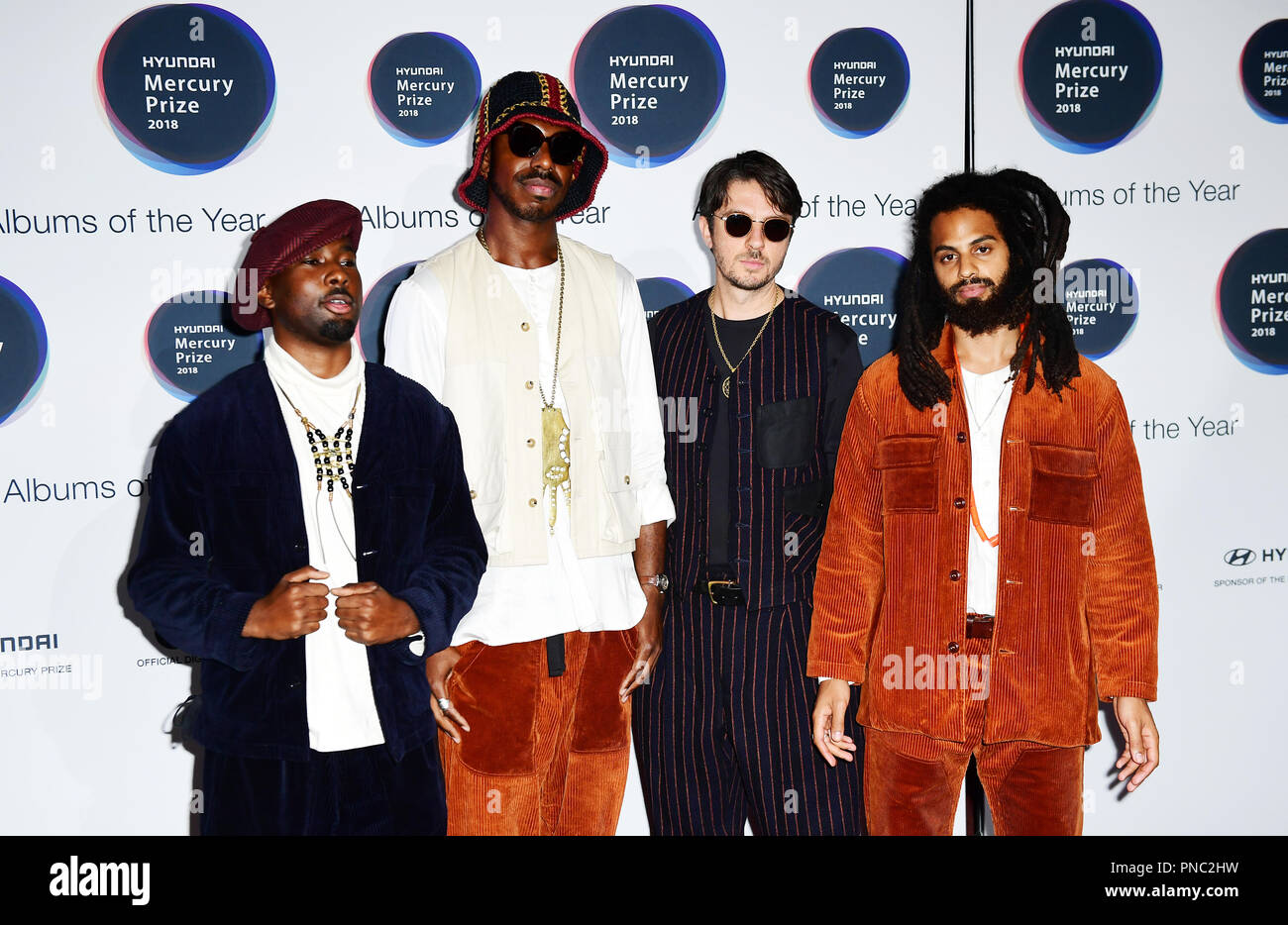 Theon Cross, Shabaka Hutchings, Tom Skinner and Eddie Hick of Sons of ...