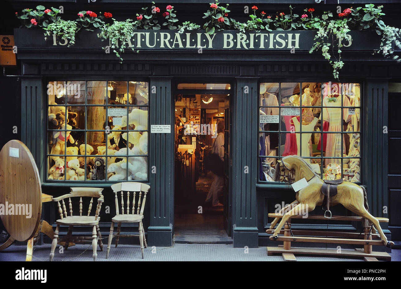 Naturally British craft and gift shop, London, England, UK. Circa 1980 ...