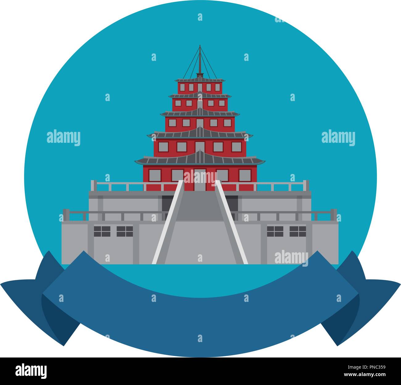 Asian temple building Stock Vector Image & Art - Alamy