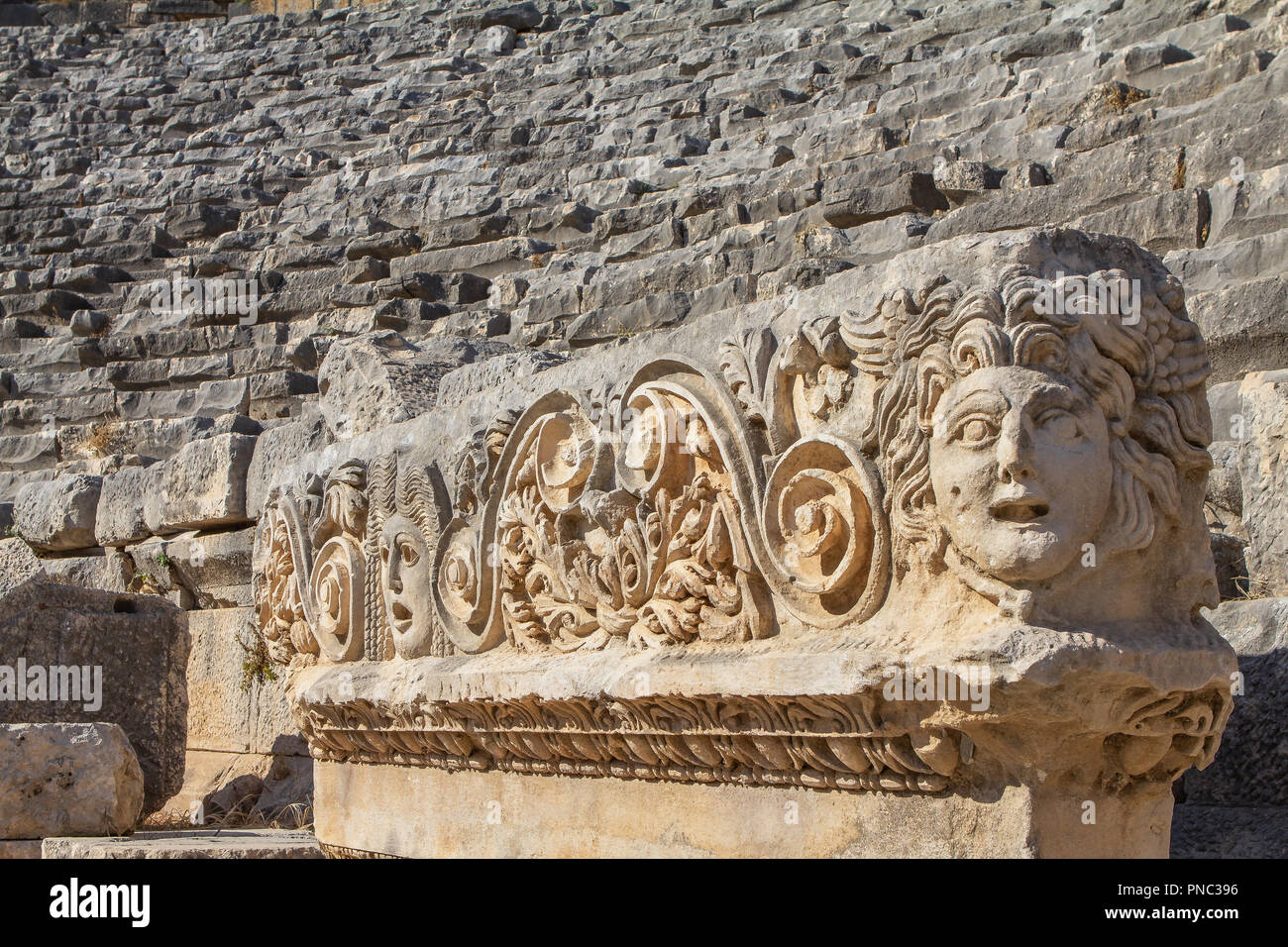 Breathtaking ruins of The ancient town of Myra in in the Lycia region ...