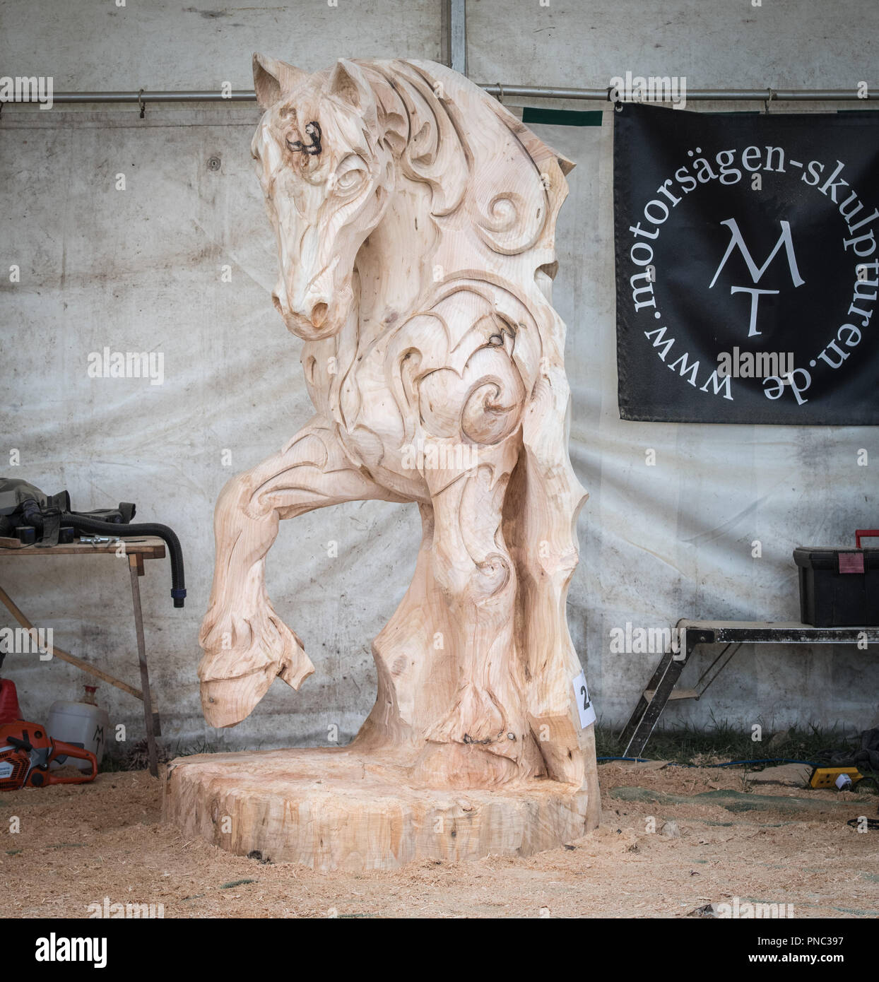 Cheshire Game & Country Fair Open Chainsaw Competition 2018 Stock Photo ...