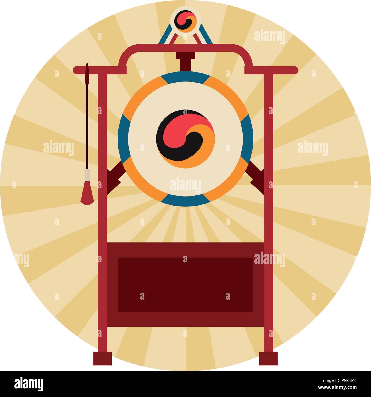 Buddhist gong Stock Vector Images - Alamy