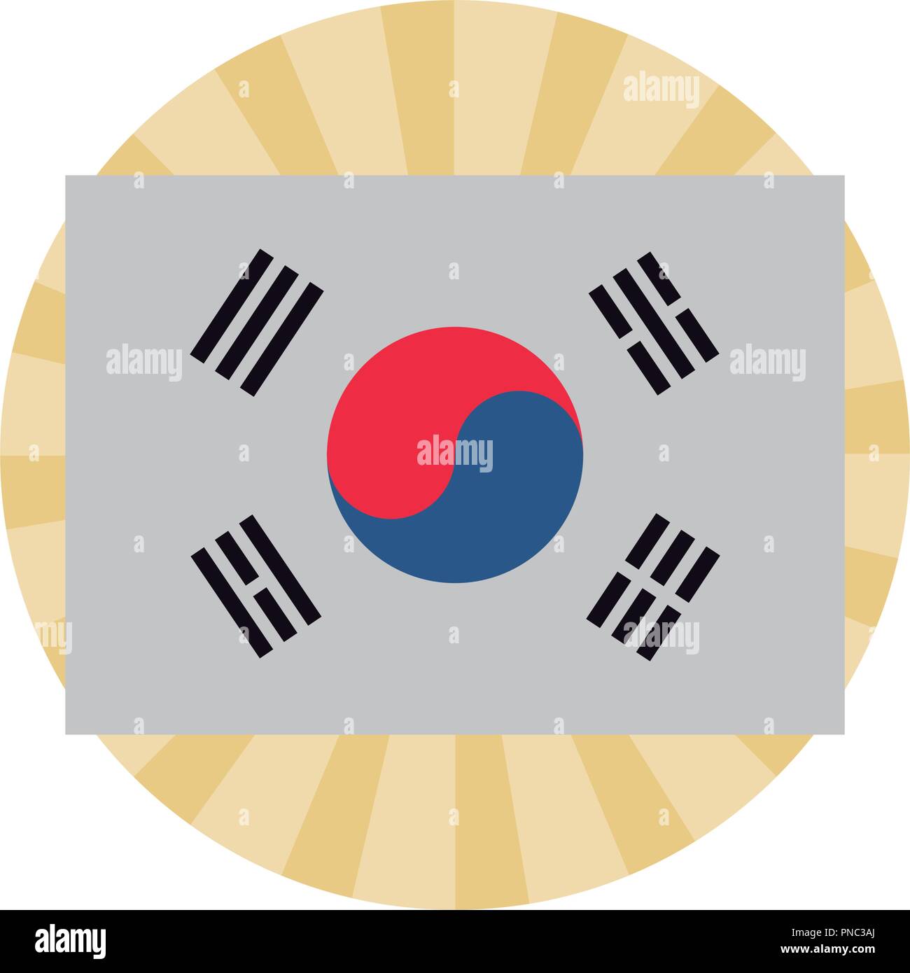 Korea flag symbol Stock Vector Image & Art - Alamy