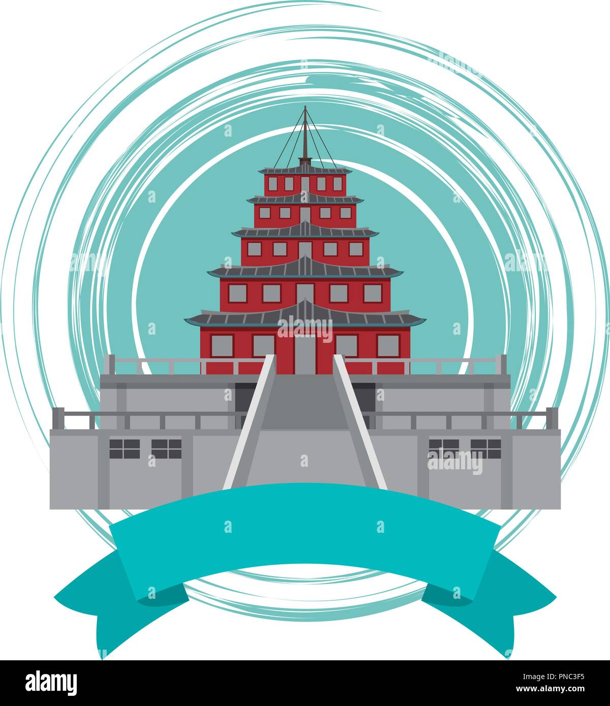Buddhist temple banner Stock Vector Images - Alamy