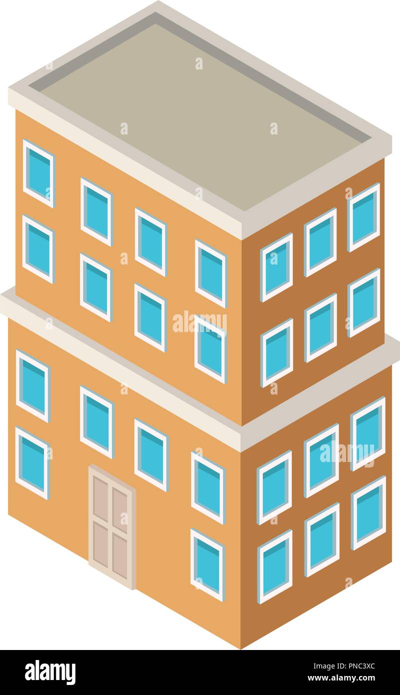 Residence building isometric Stock Vector Image & Art - Alamy