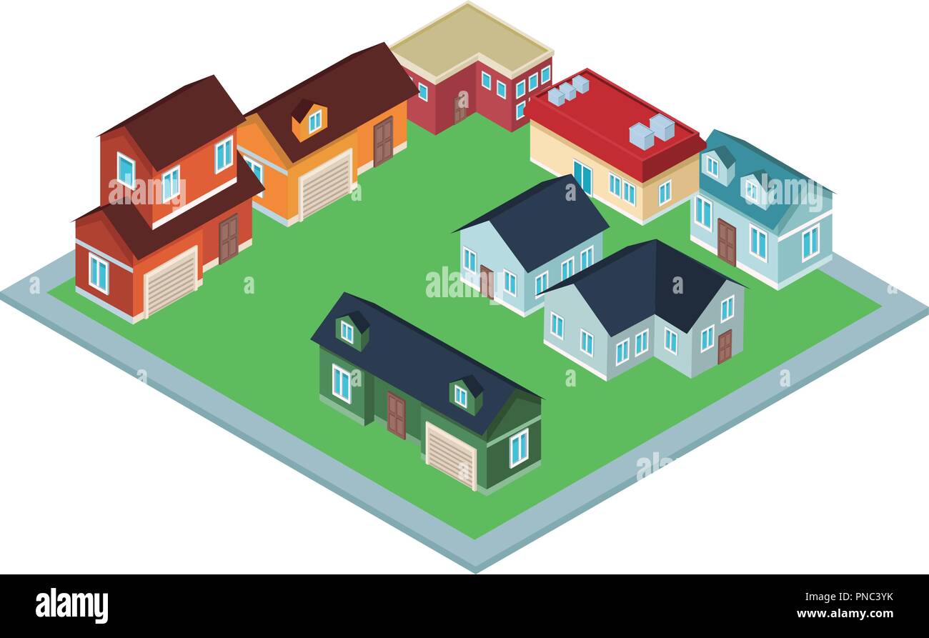 Buildings residences Stock Vector Images - Alamy