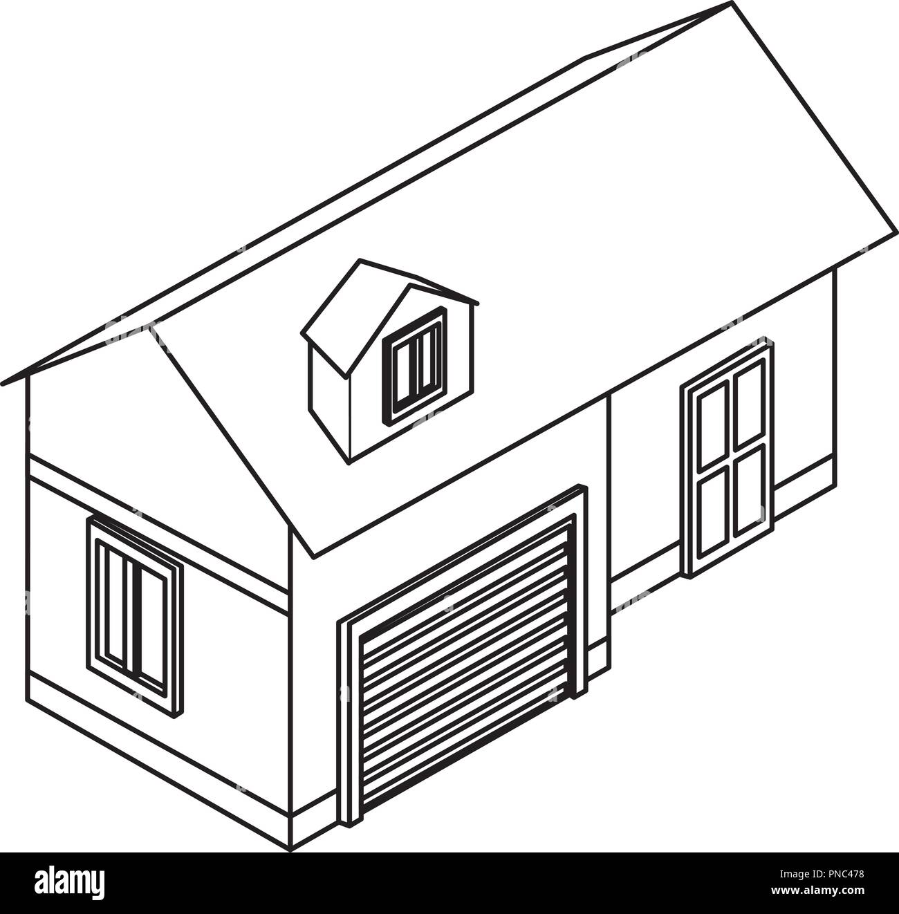 House isometric scenery Stock Vector Images - Alamy