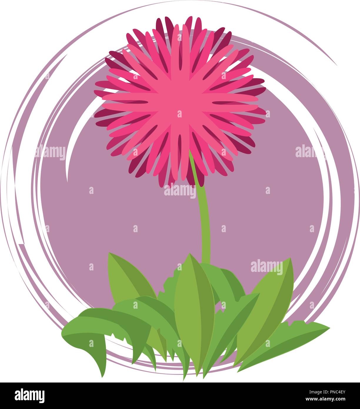 Flower round emblem Stock Vector Image & Art - Alamy