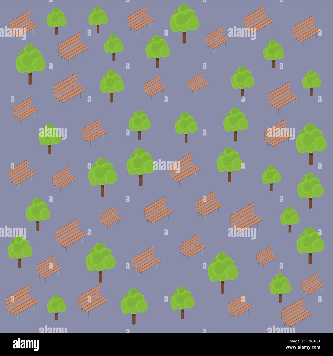 Chairs and trees pattern background Stock Vector Image & Art - Alamy