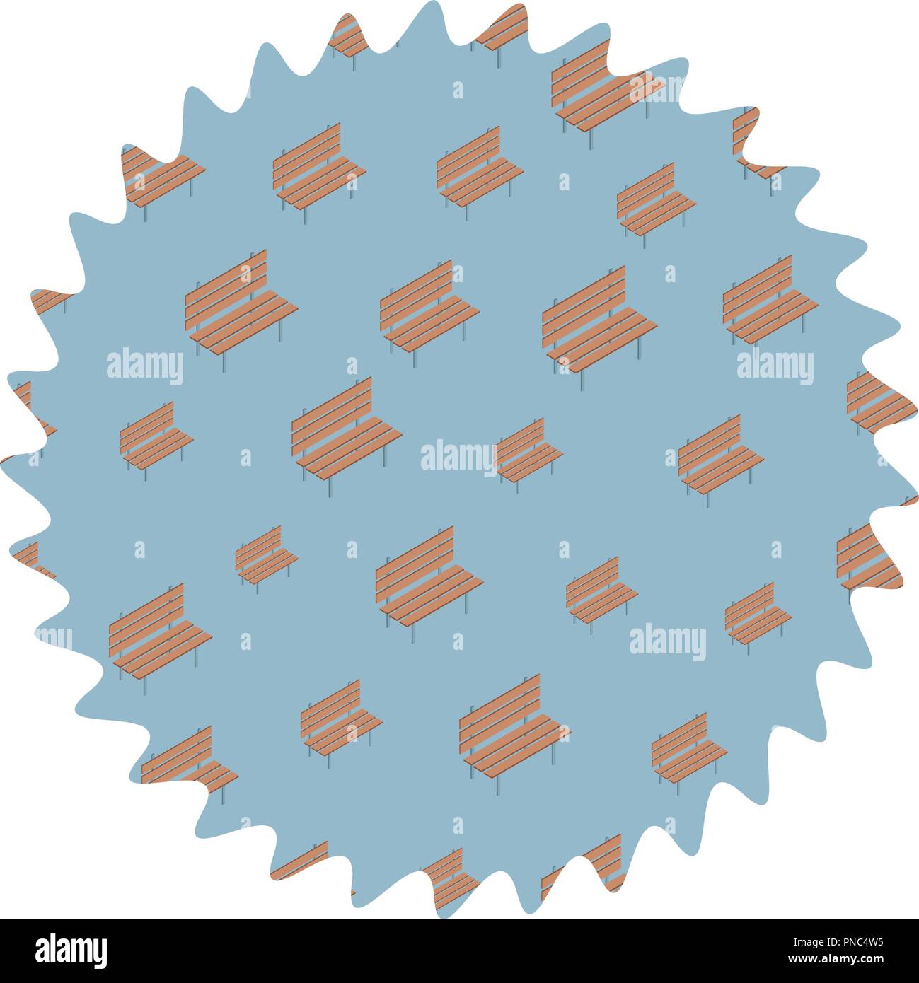 Wooden chairs round label Stock Vector Image & Art - Alamy