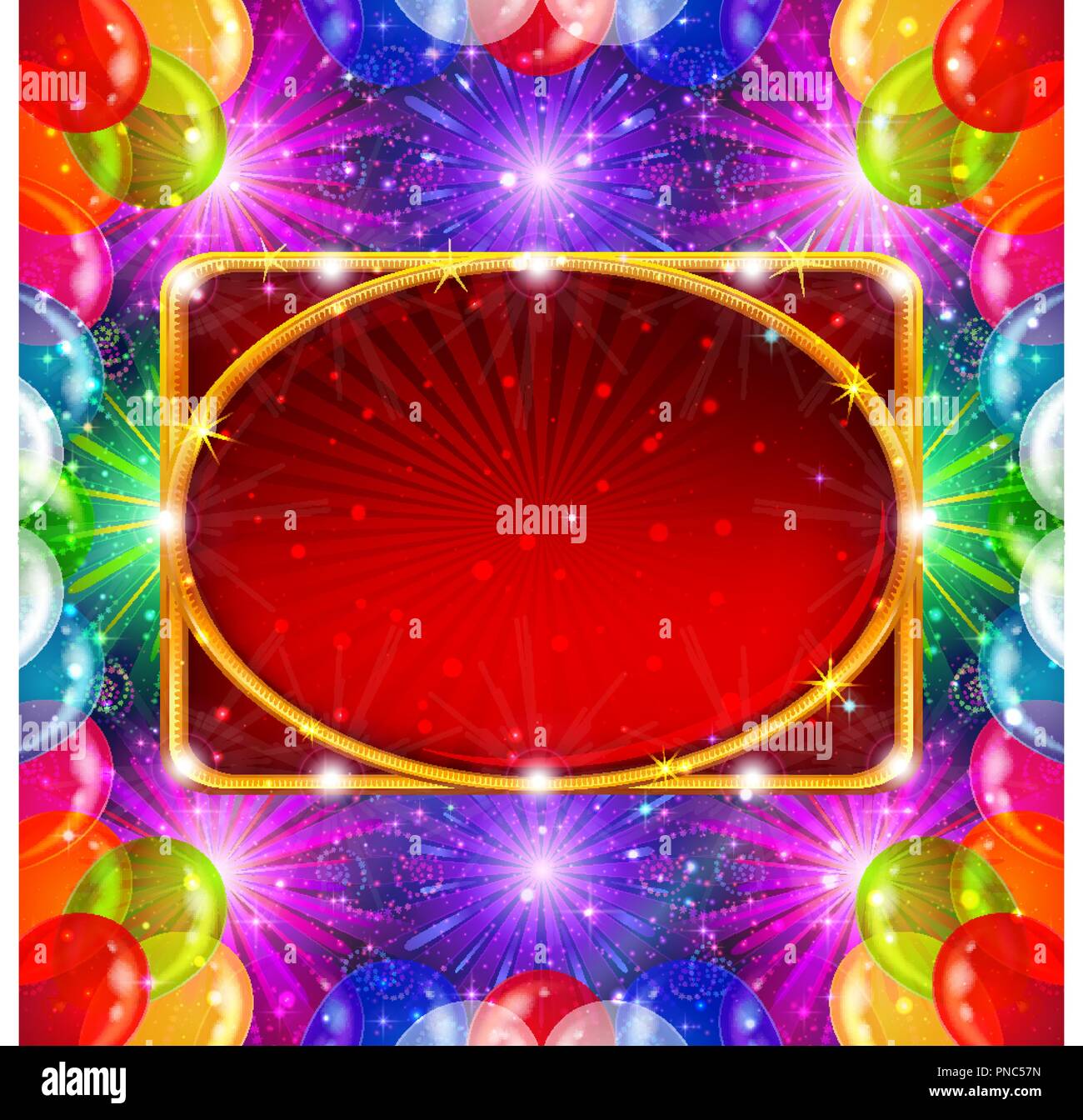 Holiday background with balloons frame Stock Vector Image & Art - Alamy