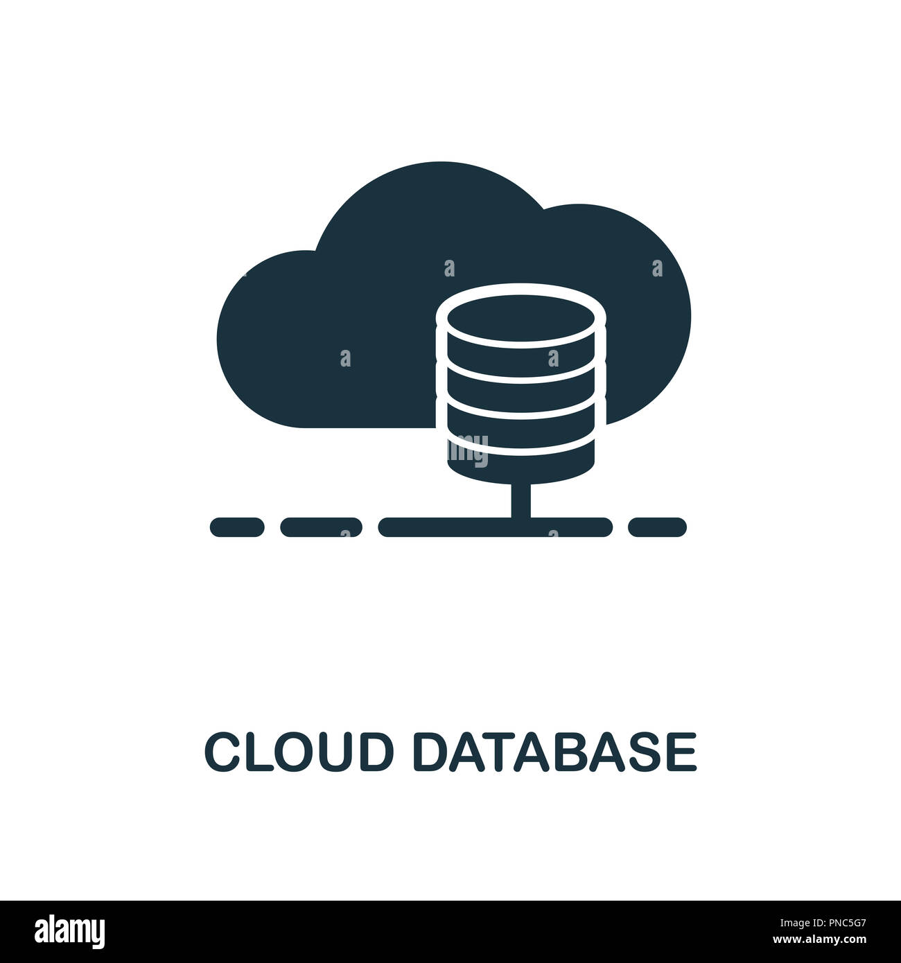 Cloud Database Icon Monochrome Style Design From Big Data Collection Ui Pixel Perfect Simple