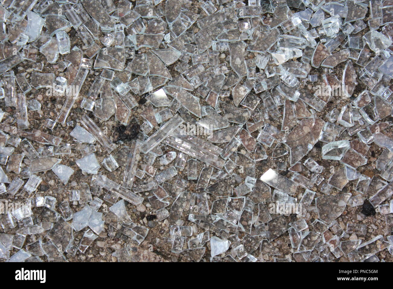 Shattered glass on the ground and a distressed commercial rental ...