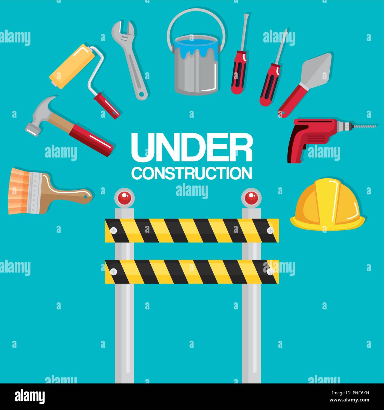 fence with under construction equipment Stock Vector Image & Art - Alamy