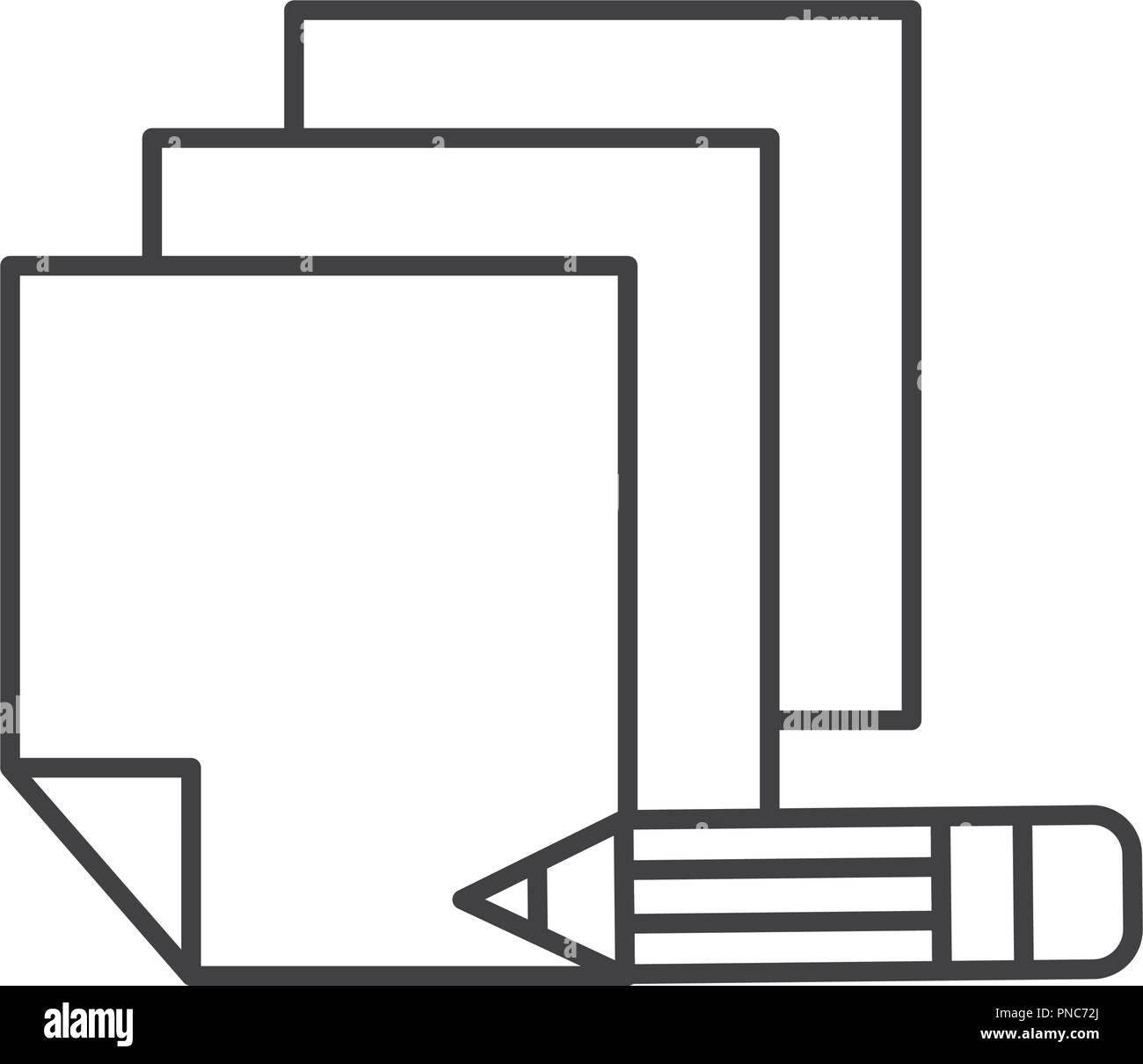 graphic design sheets paper and pencil tools Stock Vector Image & Art ...