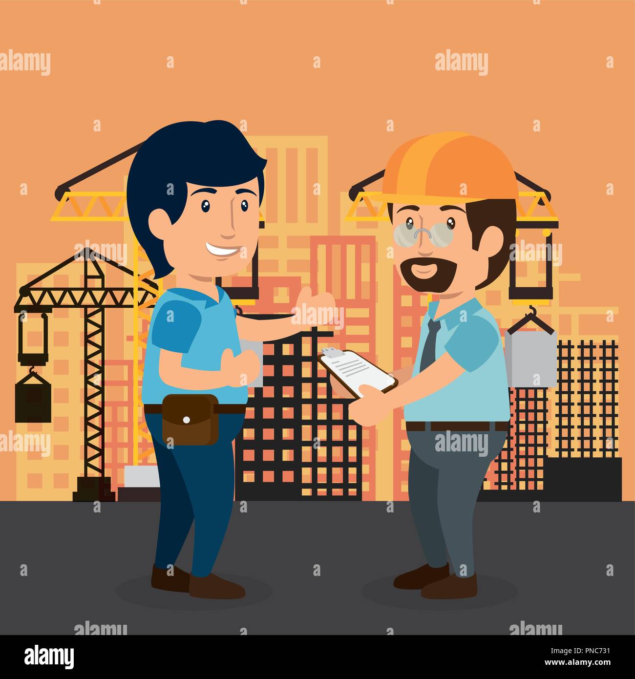 Crane men working Stock Vector Images - Alamy