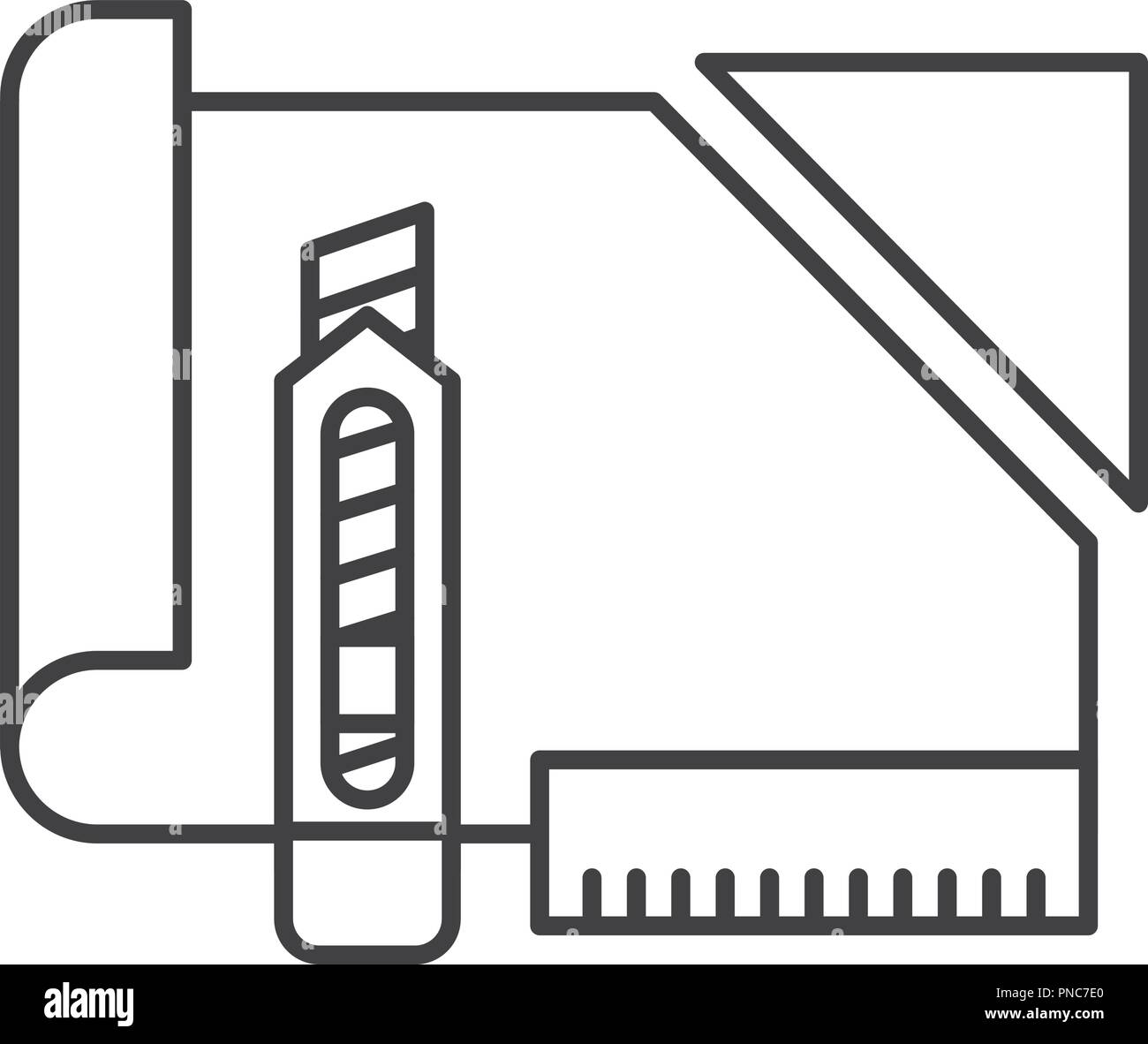 cutter graphic design cut paper ruler work Stock Vector Image & Art - Alamy