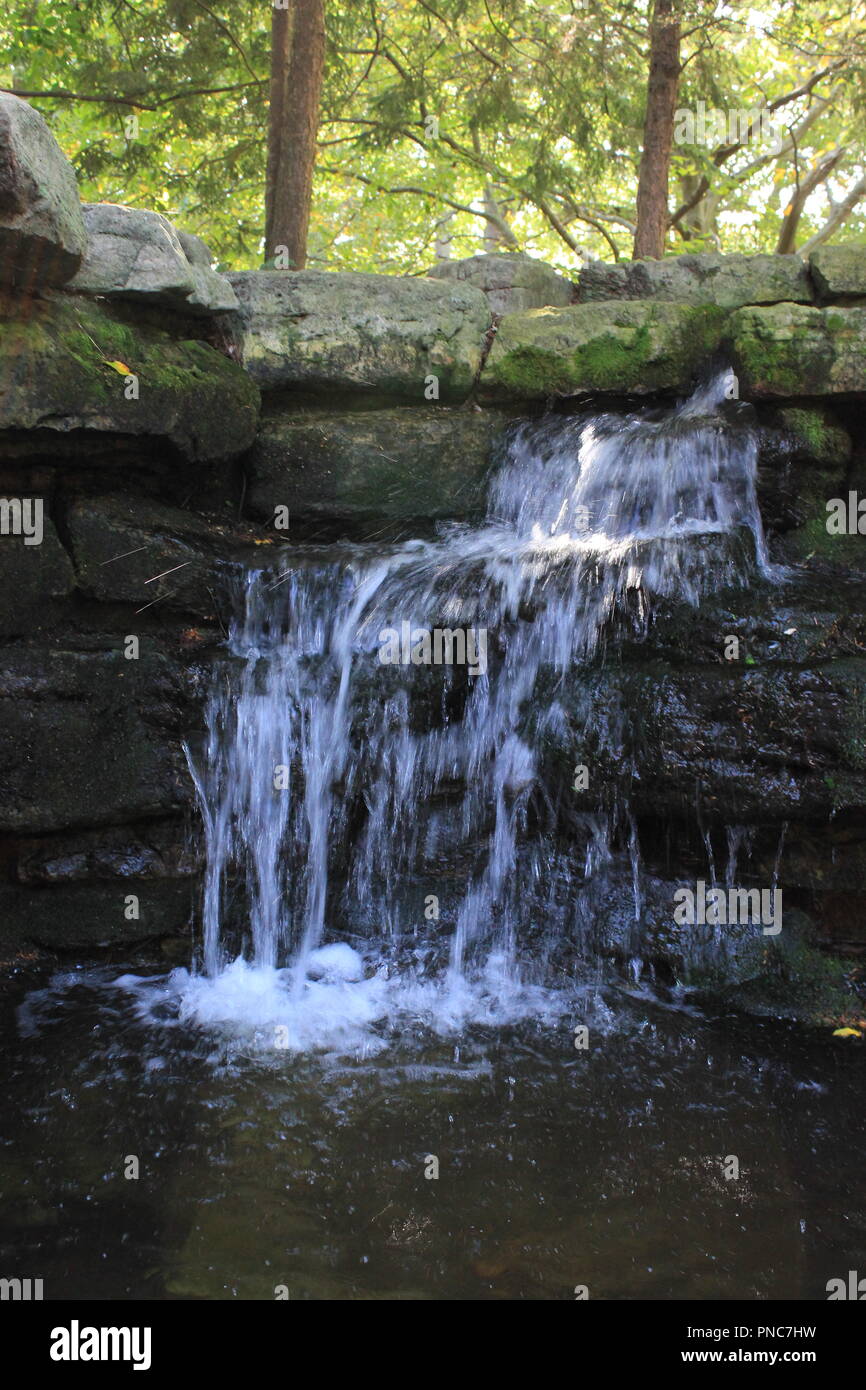 Grosse Pointe Lighthouse and Evanston Historical Society waterfall and ...
