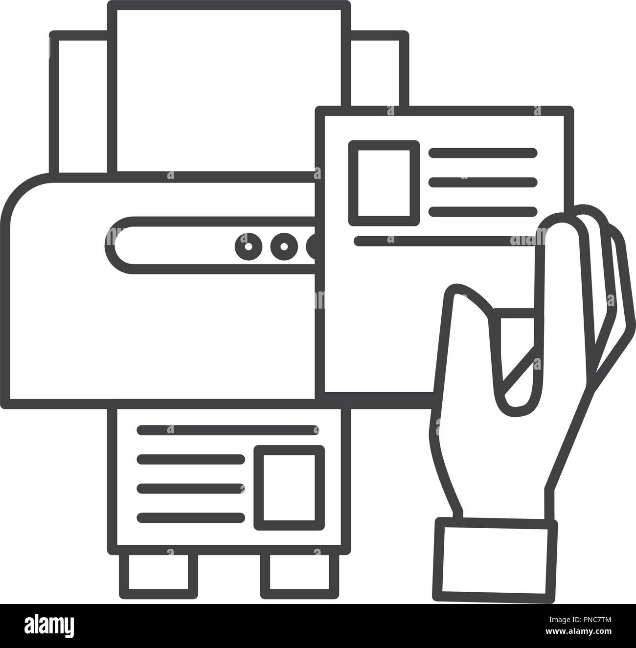 Using photocopier Stock Vector Images - Alamy