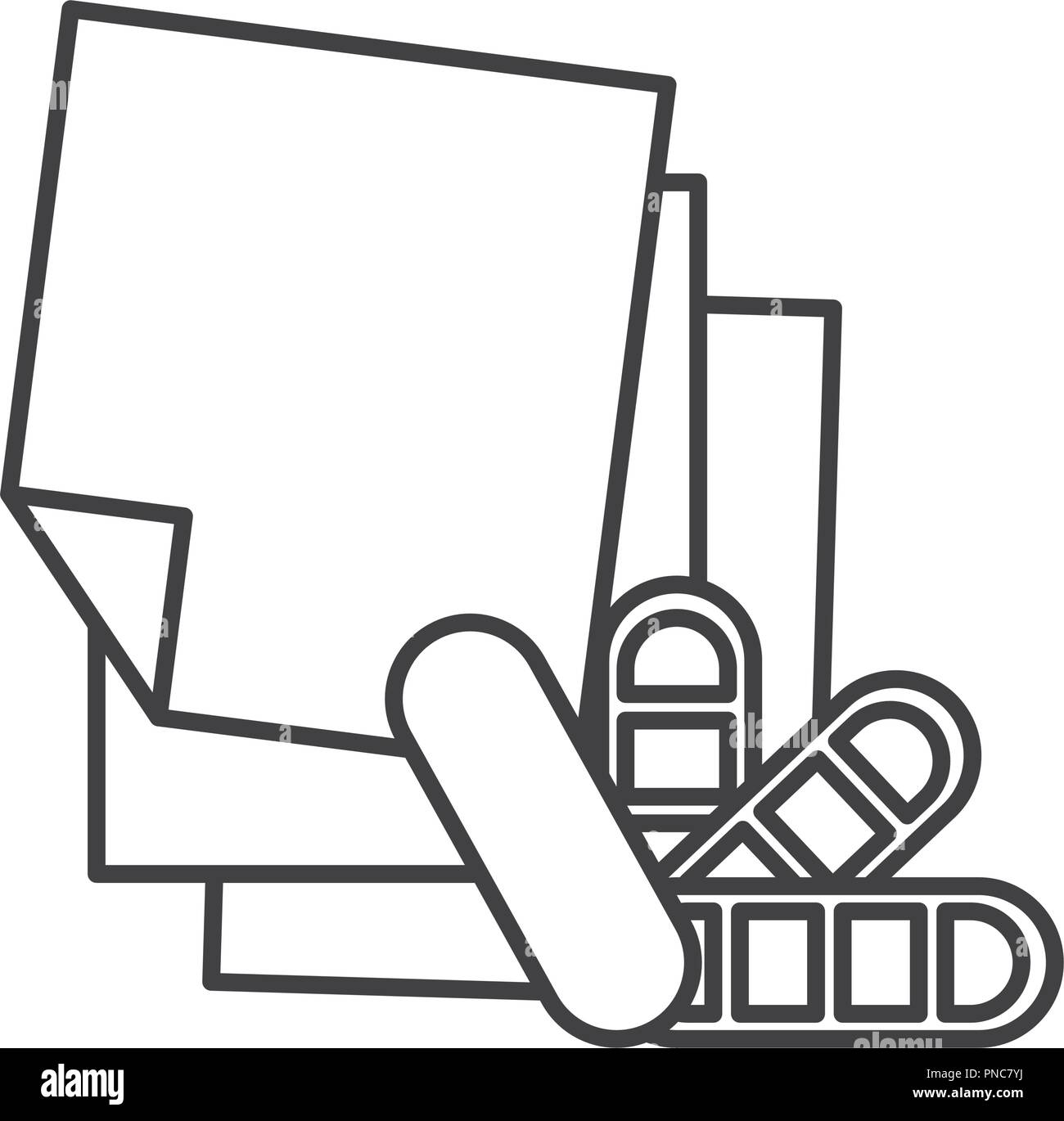 stack sheets and palette color tone graphic design Stock Vector Image ...