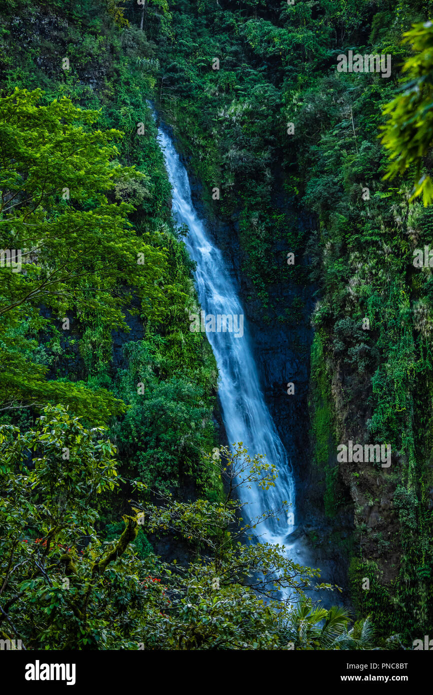 waterfall from Tahiti Stock Photo - Alamy