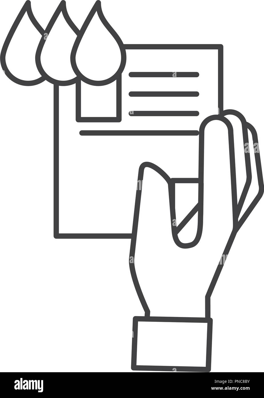 hand holding paper color tone design Stock Vector Image & Art - Alamy