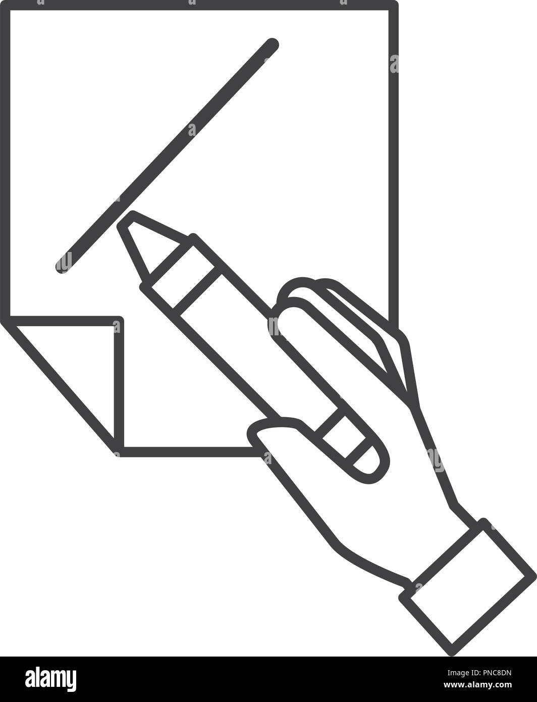 Artist holding paper Stock Vector Images - Alamy